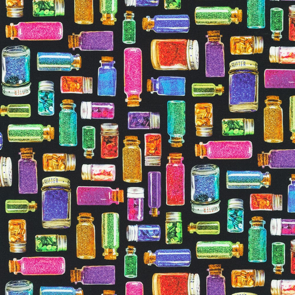 Robert Kaufman Fabrics: ANPD-23023-2 BLACK by Lars Stewart from Rainbow ...