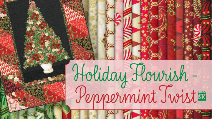 Robert Kaufman Fabrics: Holiday Flourish-Peppermint Twist: Cotton ...