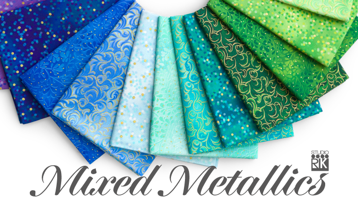 Robert Kaufman Fabrics: Mixed Metallics: Cotton Quilting Collections